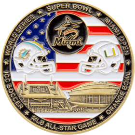 Umpire and Referee Flipping Coins - Signature Coins