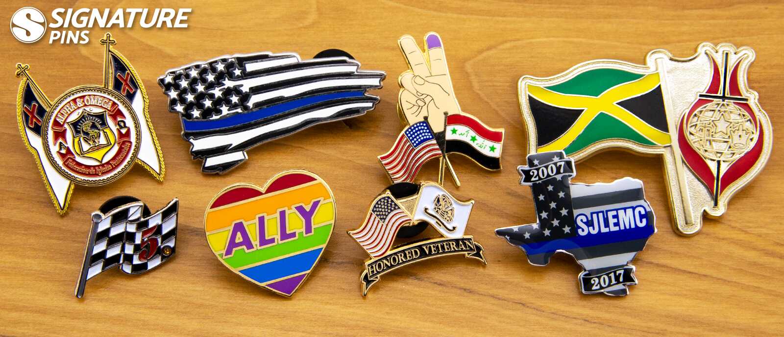 Flag Pins - Signature Pins