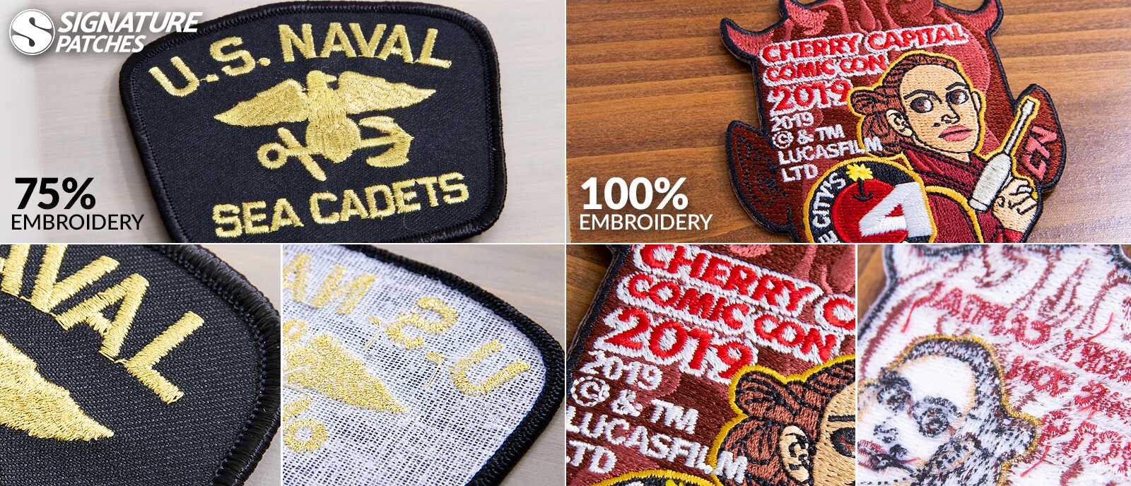 Custom Embroidered, PVC and Heat Transfer Patches - Signature Patches