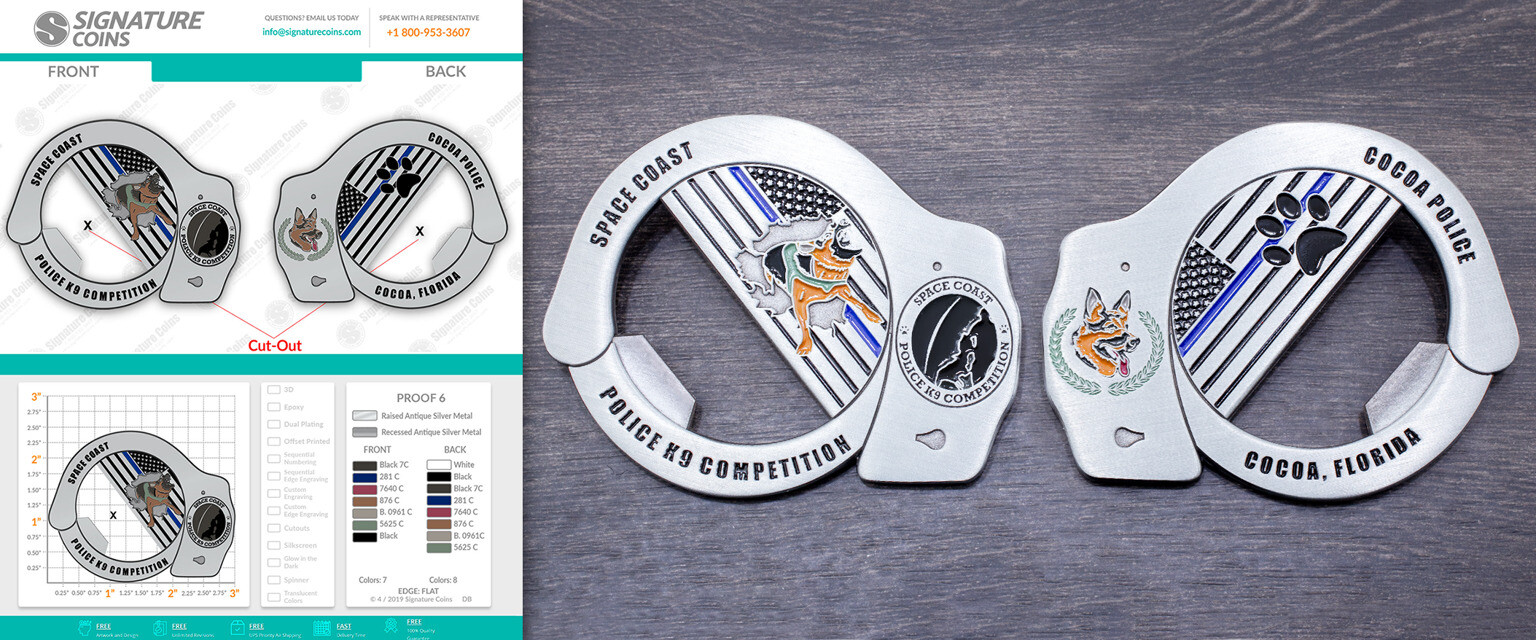 Handcuff Bottle Opener Challenge Coins – Signature Coins